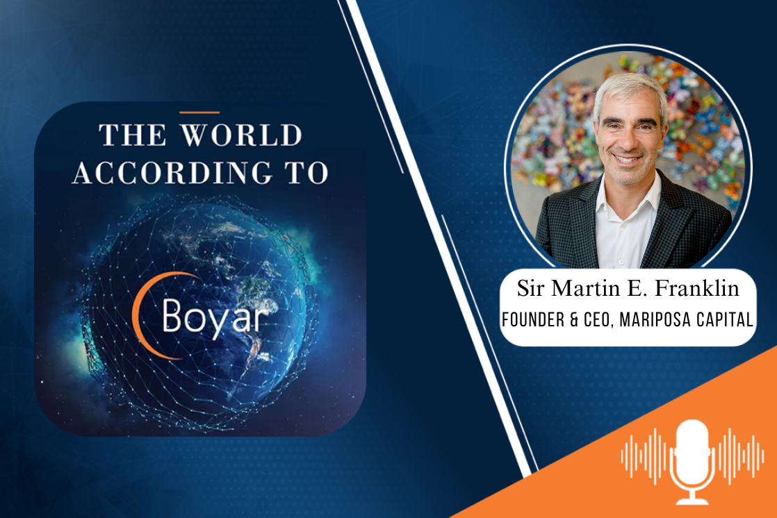 Sir Martin E. Franklin, Founder & CEO of Mariposa Capital/ Founder of Jarden Corporation, on ...